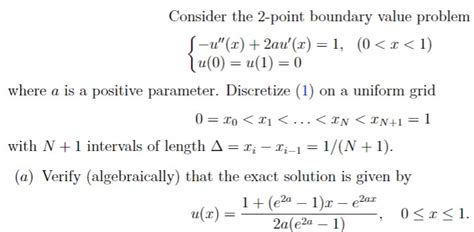 Solved Consider the 2-point boundary value | Chegg.com