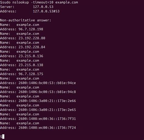 Nslookup Command In Linux