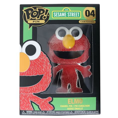 Funko Pop Enamel Pin Sesame Street 04 Cartoons Elmo Removable Stand