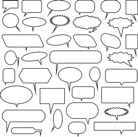 Chat Bubble Icon Set Bubbles Talk Vector Vector Bubbles Talk Vector