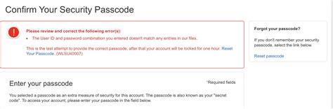 Why Does The Atandt Reset Passcode Link Not Let You Reset The Passcode Clicking The Link Just