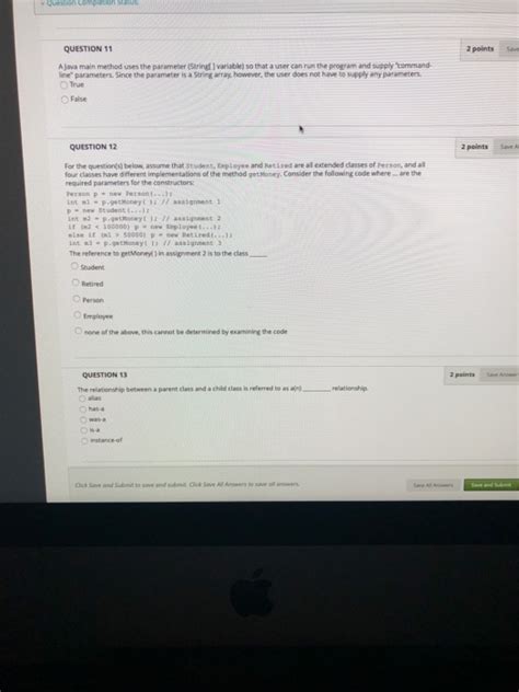 Solved Question 11 2 Points Save A Java Main Method Uses The