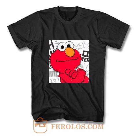 Elmo Wow Art T Shirt Feroloscom