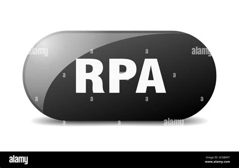 Rpa Button Rounded Glass Sign Sticker Banner Stock Vector Image
