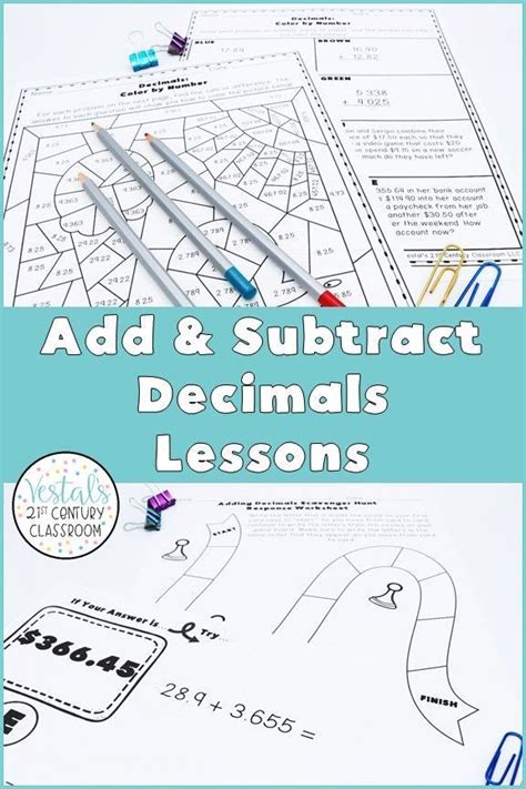 Adding And Subtracting Decimals Lesson Plans Math Sol 4ce4 Digital