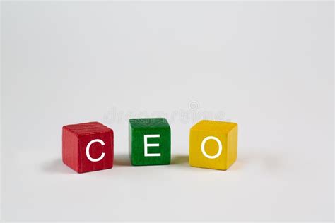 Colored Blocks Against An Isolated White Background Contain The Letters Ceo Which Stand For