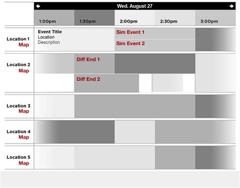 how to show multiple calendar events simultaneously user experience