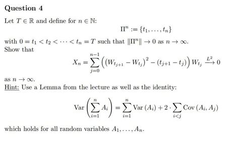 Solved Let TR and define for nN Πn t1 tn with 0 t1 Chegg com