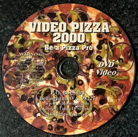 Video Pizza 2000 45min Dvd Pizza Making Cooking Class Pan Oven