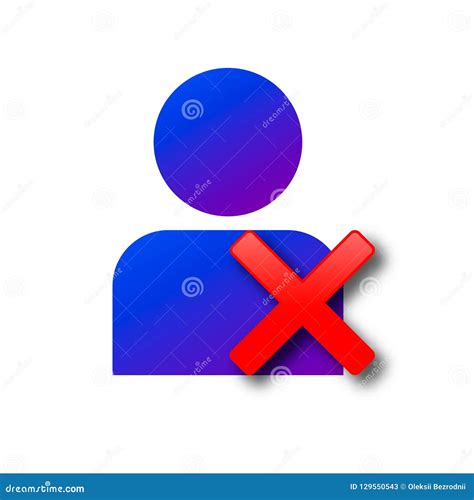 Delete User Profile Icon Stock Vector Illustration Of Cooperation