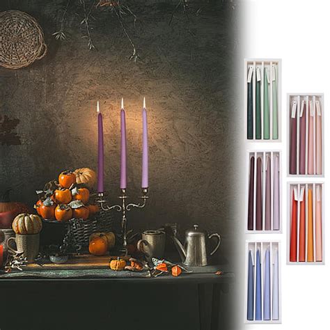 4 Pcs Romantic Rose Scent Scented Gradient Color Scented Taper Candles