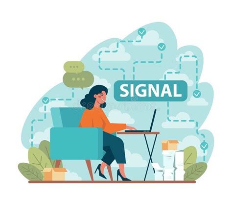 signal concept person recieving or giving signal source stock vector