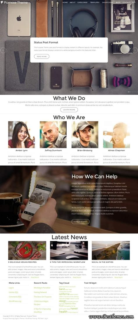 Purpose Wordpress Theme → A Smart Minimal Business Theme Besthemes