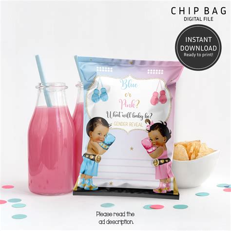 Gender Reveal Chip Bags Boy Or Girl Chip Bag Gender Reveal Party