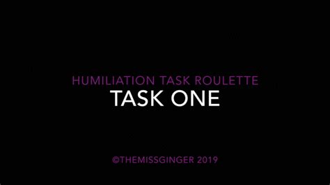 Humiliation Task Roulette Task One The Miss Ginger Clips4sale