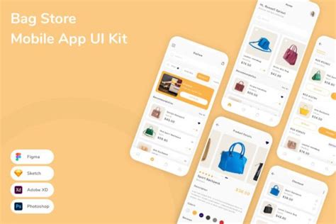 Bag Store Mobile App Ui Kit Graphic By Betush · Creative Fabrica