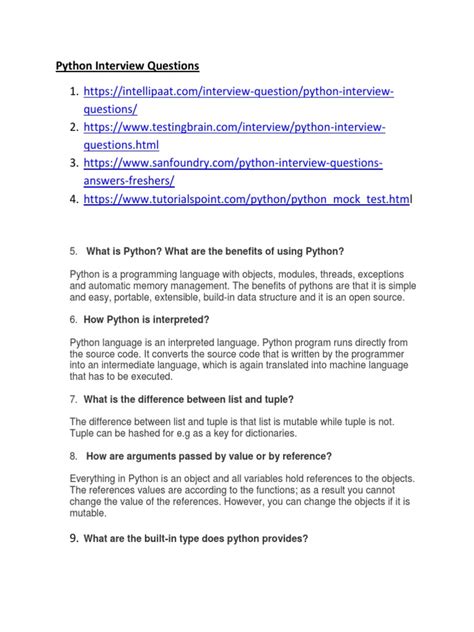 python interview questions pdf pdf anonymous function python