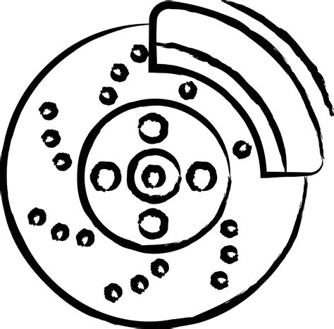 Disk Brake Hand Drawn Vector Illustration 32183377 Vector Art At Vecteezy