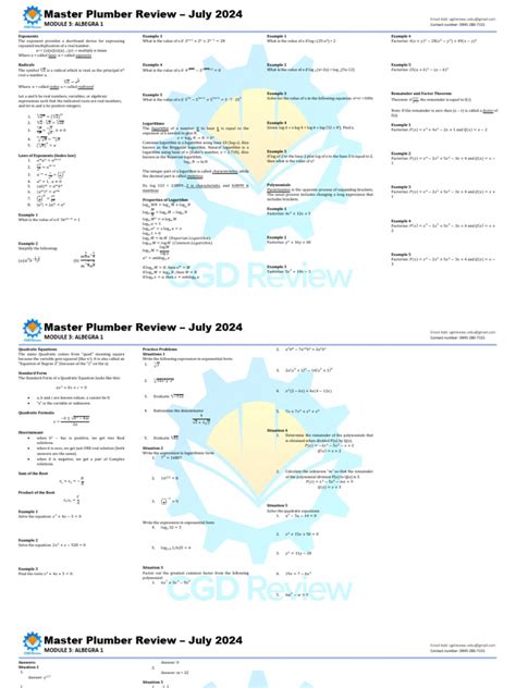 Module 3 Algebra 1 Pdf Logarithm Quadratic Equation