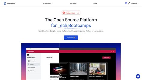 Classroomio Launch Your Online Bootcamp In Minutes Creatiai