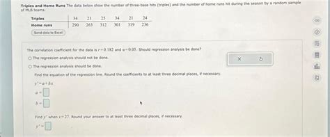 solved the correlation coefficient for the dats is r 0 182