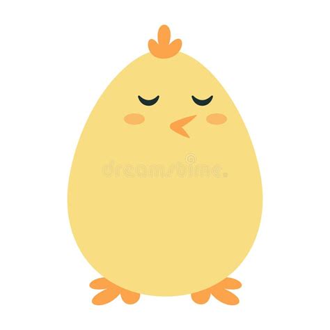 Cute Easter Themed Eggs With Bunny And Chick Designs Stock Vector