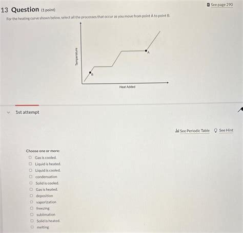 Solved For The Heating Curve Shown Below Select All The