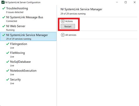 ni web server setup ni specification compliance manager operations