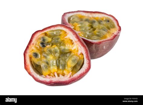 Close Up Of A Split Fruit De La Passion Fruit De La Passion
