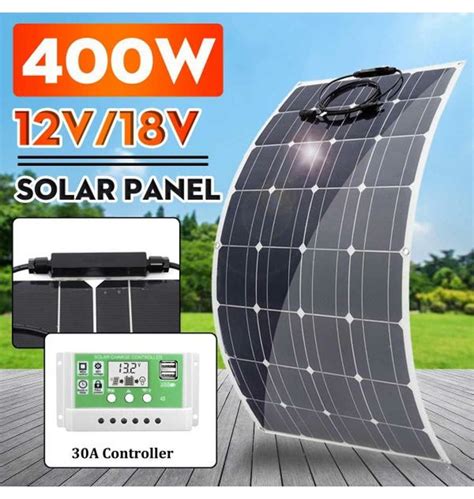 태양 전지판 전지패널 400w 태양광 패널 18v 세미 플렉시블 전지 Diy 케이블 충전식 전원 시스템 티몬