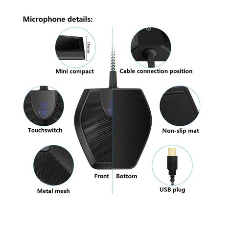 Desktop Usb Computer Microphone Omnidirectional Co Vicedeal