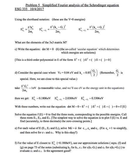 Problem Simplified Fourier Analysis O F The Chegg