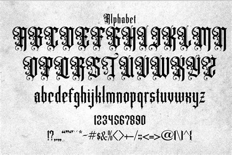 Artstation Tattoo Fonts Bundle 8 Gothic Blackletter And Calligraphy