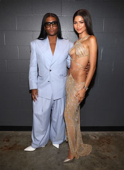 Zendaya Bares It All In A Cher Inspired Vintage Naked Dress Marie Claire