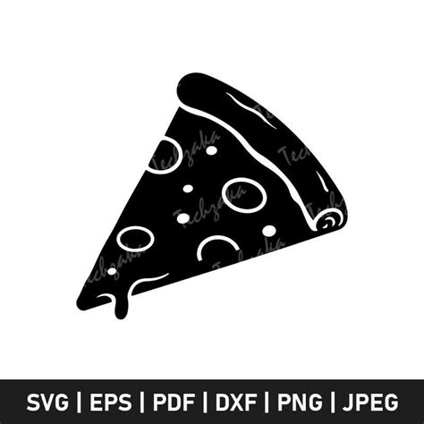Pizza Slice Svg Pizza Slice Silhouette Cute Pizza Clipart Png Dxf