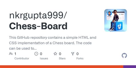 GitHub Nkrgupta Chess Board This GitHub Repository Contains A Simple HTML And CSS