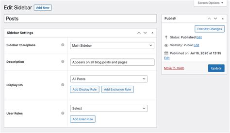 wordpress custom sidebars how to create them without plugin