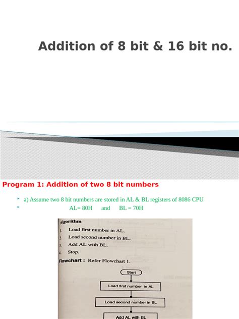 1addition Of 8 Bit And 16 Bit No Pdf