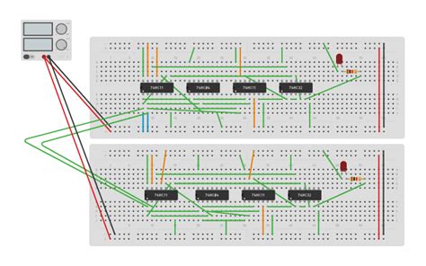 Circuit Design Half Adder Using 41 Multiplexer Tinkercad