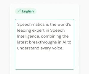 AI Speech Intelligence For The AI Era Speechmatics