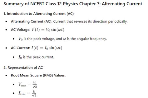 NCERT Physics Solutions Class 12 Chapter 7 Alternating Current