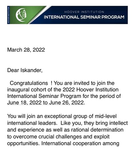 Iskander Akylbayev On Linkedin Some Good News I Was Selected For Inagural Cohort Of International…