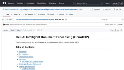 Github Accelerated Intelligent Document Processing On Aws Features