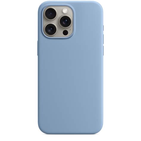 Купить Чехол Silicone Case с MagSafe для iPhone 15 Pro Max, голубой Под ...