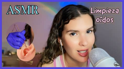 ASMR ROLEPLAY LIMPIEZA DE OÍDOS RELAJANTE para dormir 😴 #asmr - YouTube