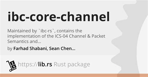 Ibc Core Channel Unregulated Finances In Rust Lib Rs