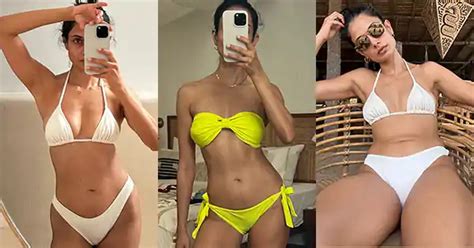 Tandav Actress Sarah Jane Dias In Tiny String Bikini Flaunts Her Sexy