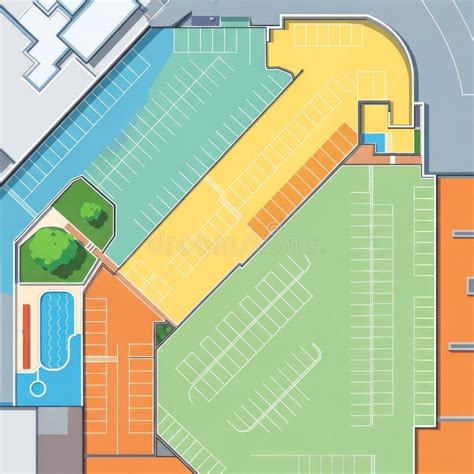 Detailed Parking Lot Layout Plan Stock Image Image Of Parking Flow