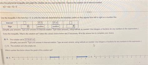 solved olve the polynomial inequality and graph the solution