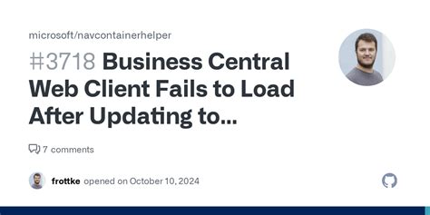 business central web client fails to load after updating to windows